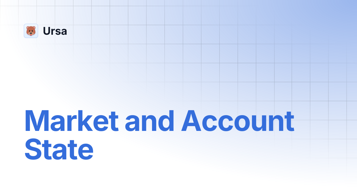 Market and Account State | Ursa